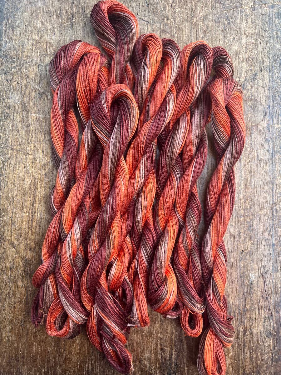 Rust & Brown Linen Embroidery Hank – Studio Flax