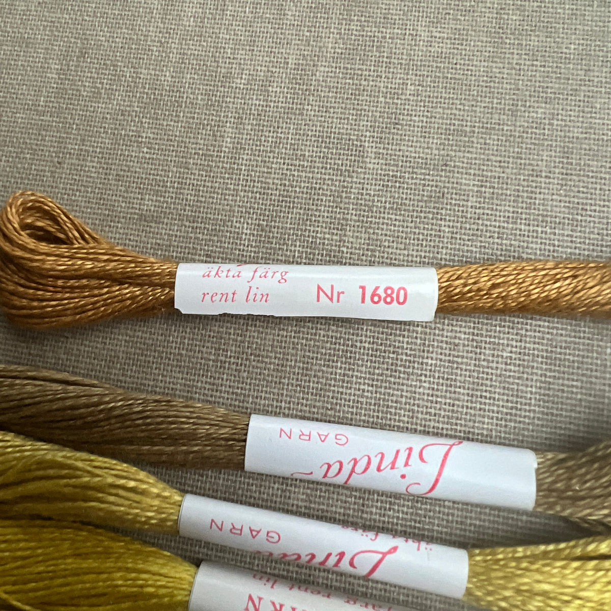 Linda Yellow & Mustard 1960's embroidery linen – Studio Flax