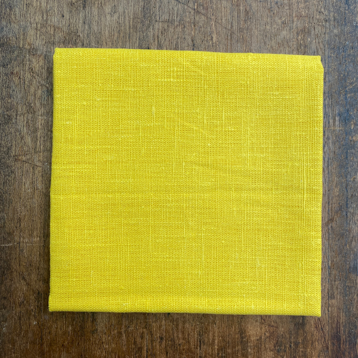 Bright Yellow Linen Fabric 50 x 50 cm – Studio Flax